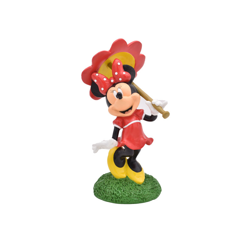 Back Yard Glory Disney Minnie Mouse with Parasol Outdoor Garden Statue ...