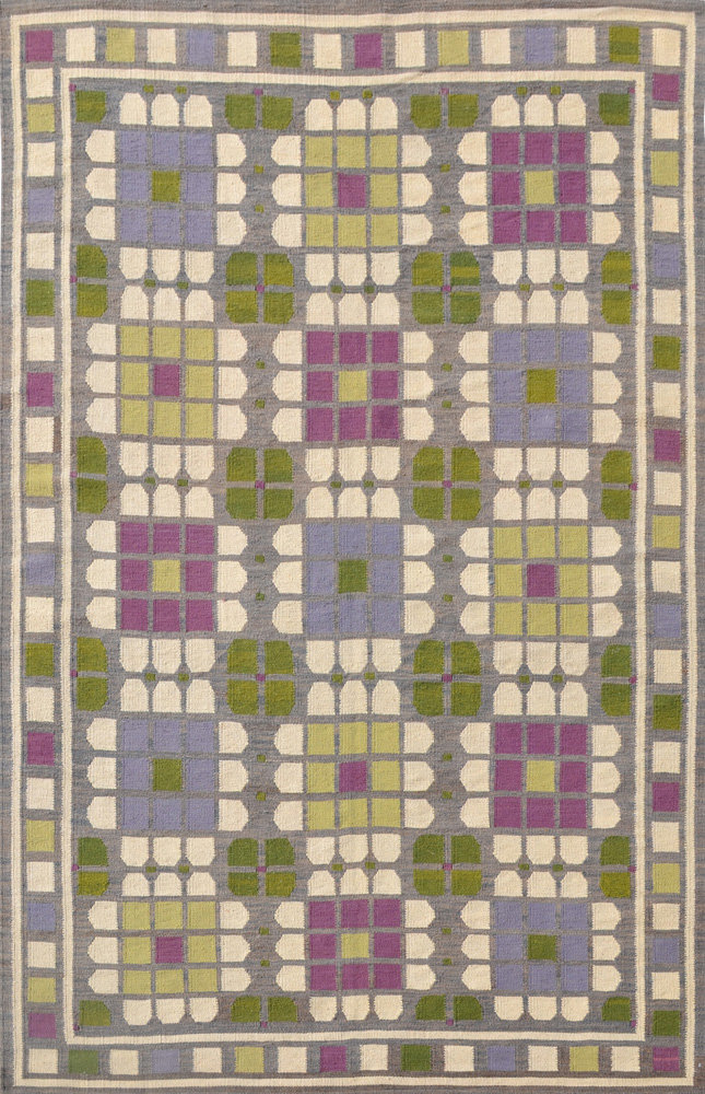 Matt Camron Rugs and Tapestries Handwoven Flatweave Gray/Green Area Rug ...