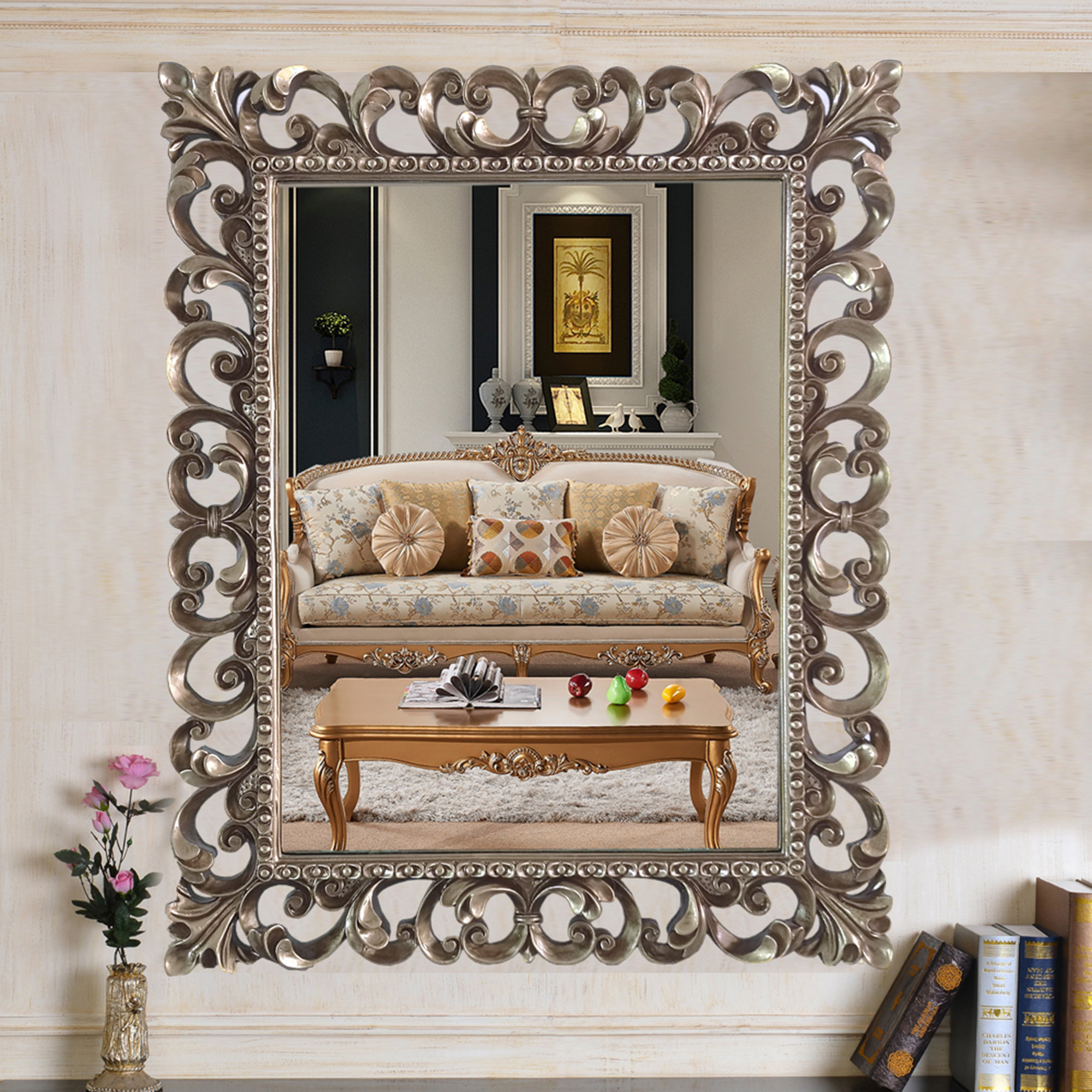 Infinity Furniture Import Infinity Solid Wood Rectangle Mirror | Wayfair