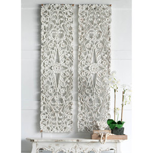 Ophelia & Co. 59.8x15.7x1.4" Floral Vine Panel, Decorative Wall ...