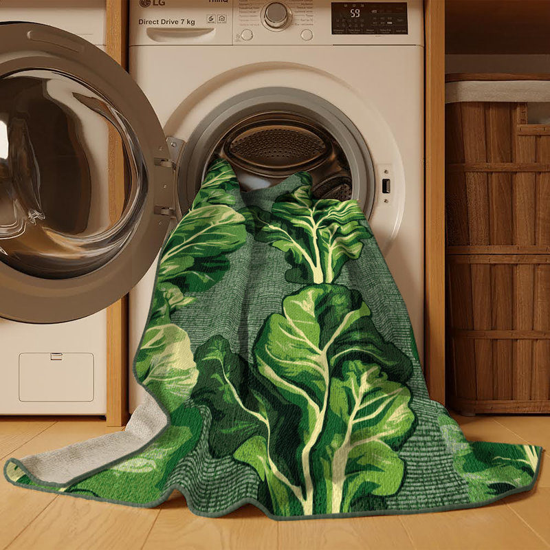 Dakota Fields Washable Collard Greens Vegetables Area Rug | Wayfair