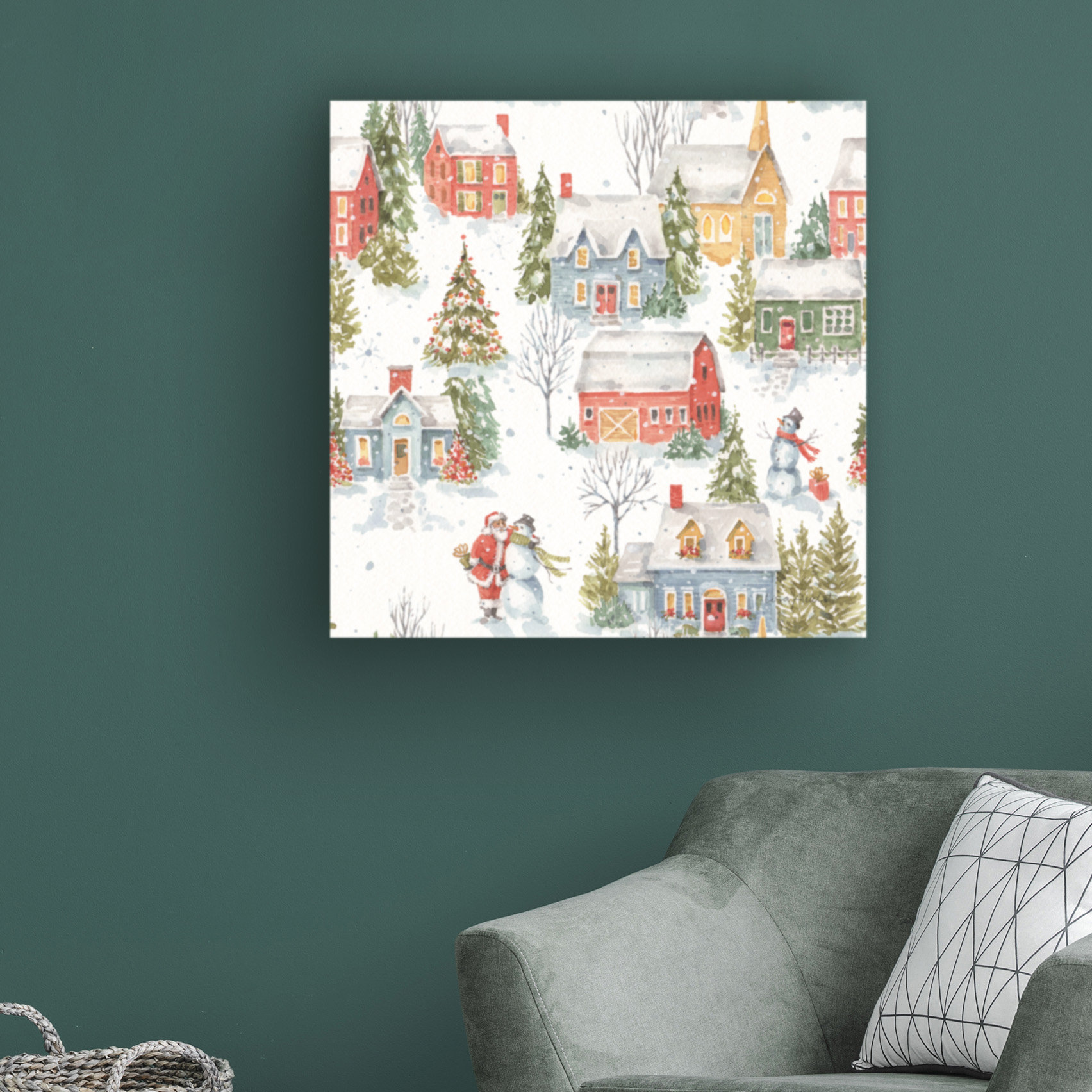The Holiday Aisle® Lisa Audit 'Welcoming Santa 11' Canvas Art - Wayfair ...