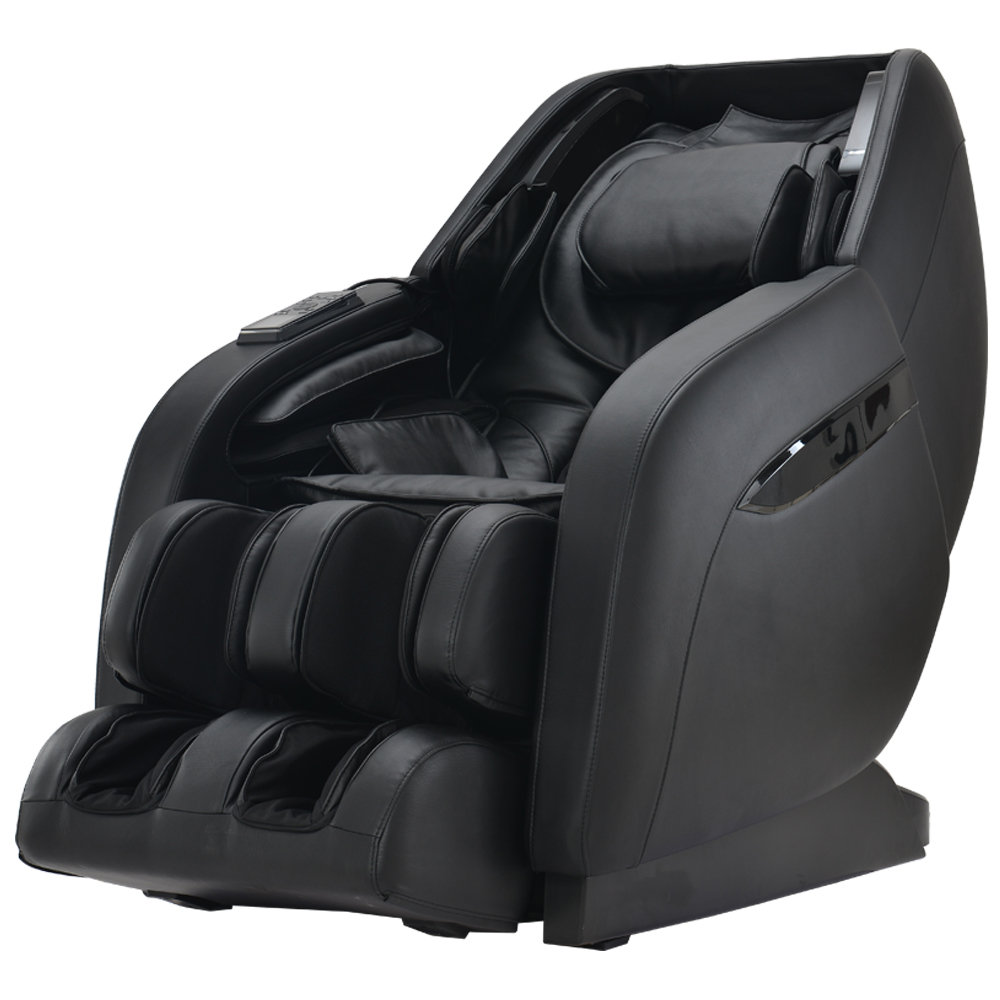 Inbox Zero Faux Leather Power Reclining Adjustable Width Heated Massage ...