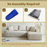 HaufChox 105'' Modular Sectional Sofa, Cloud Sofa, Plush Corduroy ...