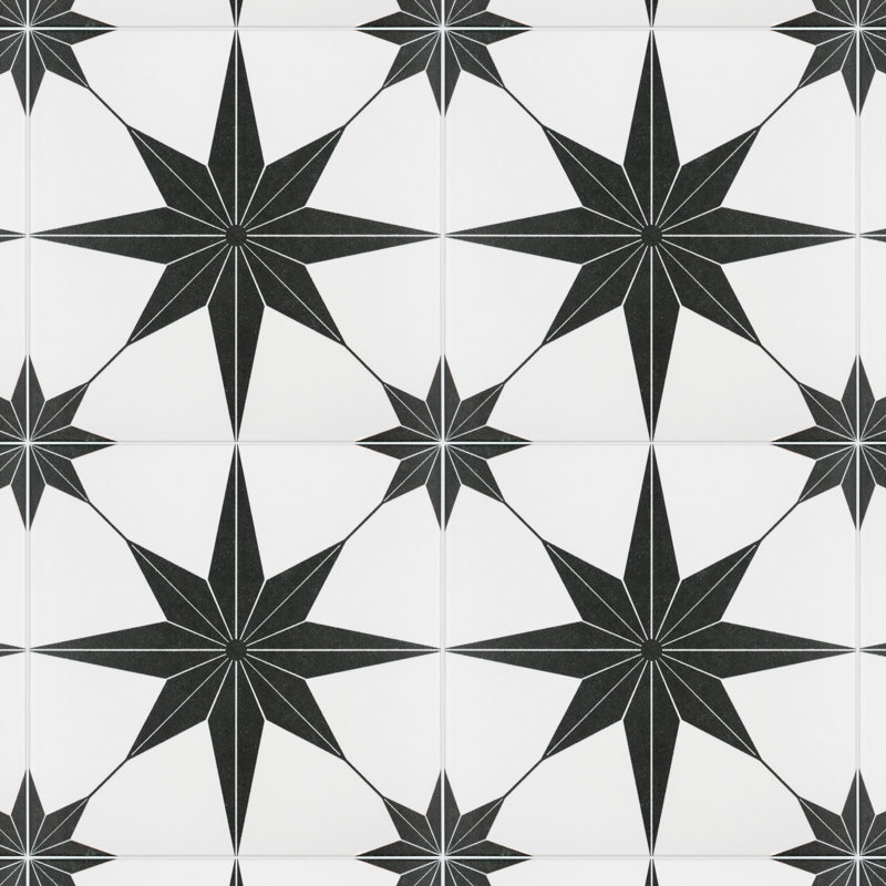 Merola Tile Stella 10" x 10" Porcelain Patterned Wall & Floor Tile ...