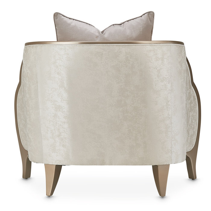 Michael Amini Malibu Crest Upholstered Barrel Chair | Wayfair