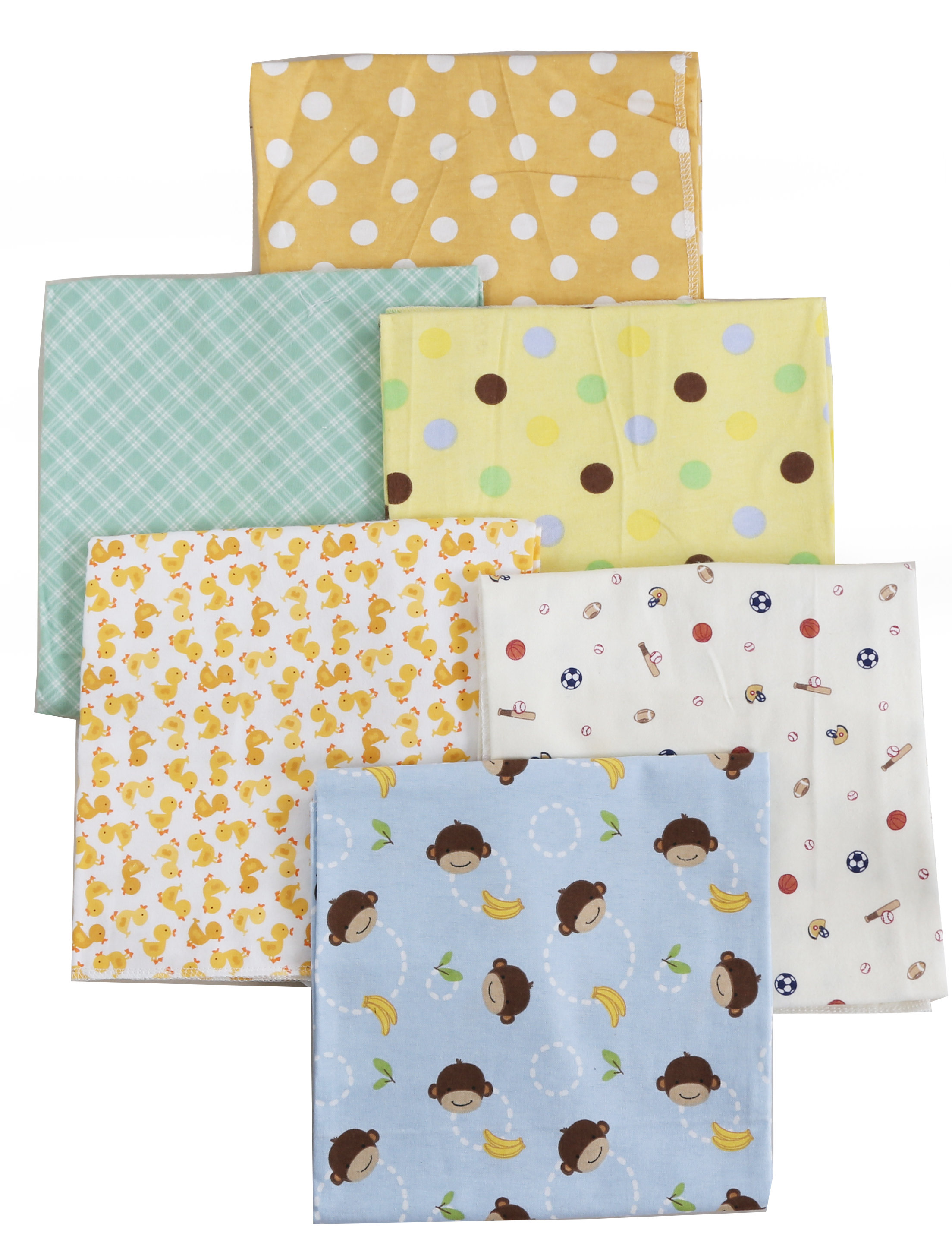 Harriet Bee HamLake 6 Piece Baby Cotton Flannel Receiving Blanket Set ...