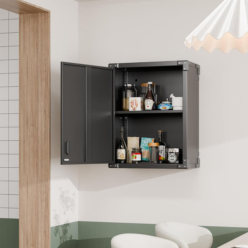 17 Stories Wall-Mounted Locker with Locking Door and Adjustable Shelf ...