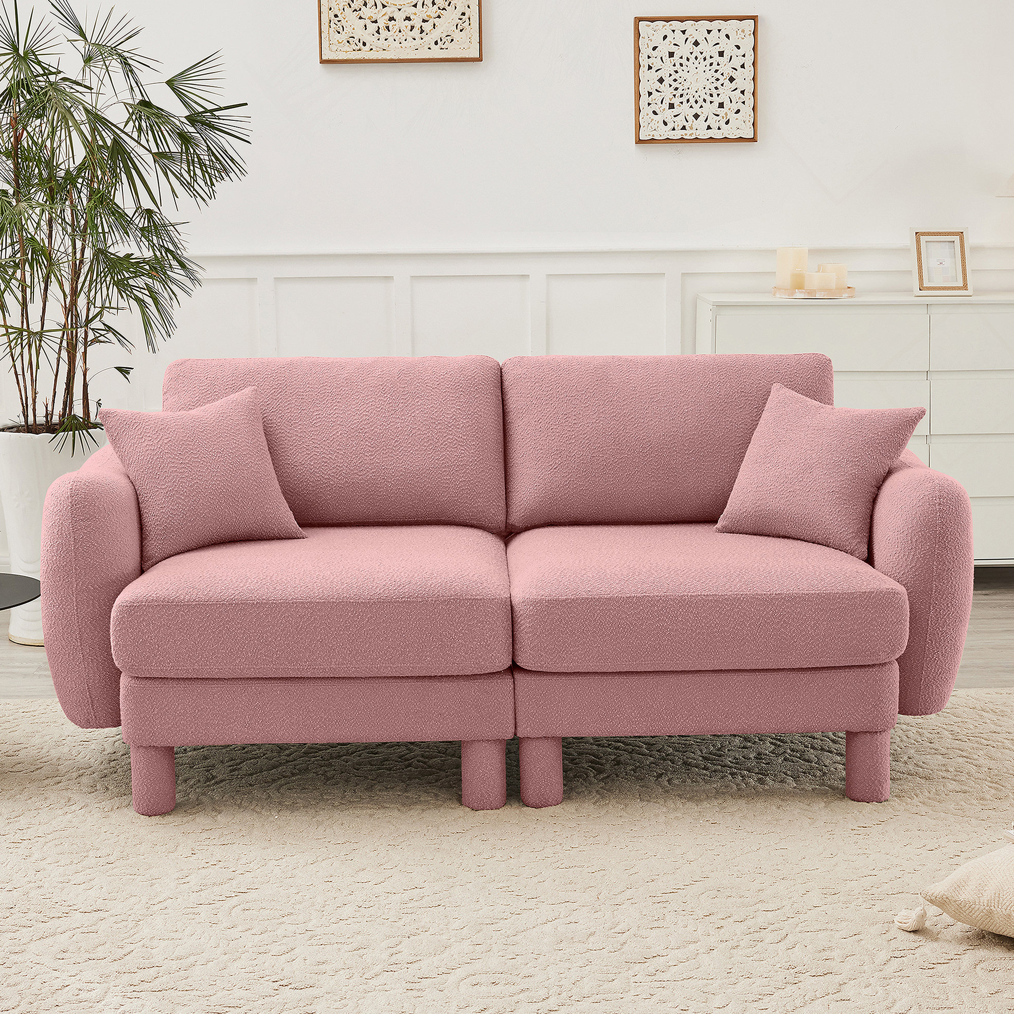 Latitude Run® Contemporary 2-Seater Loveseat Sofa Couch With ...