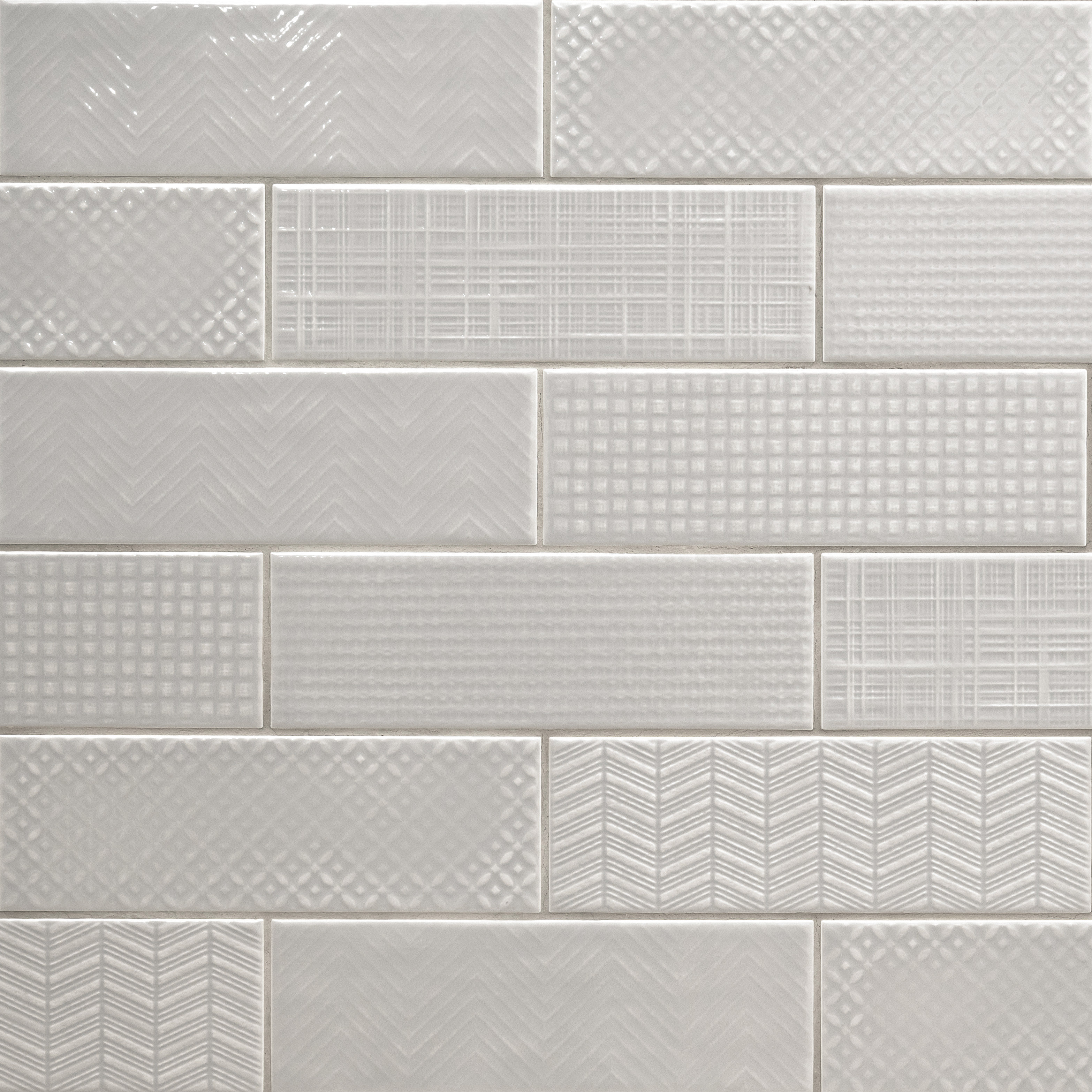 Ackland Metrola 3D Mix 4 in. x 12 in. Glossy Ceramic Subway Wall Tile ...