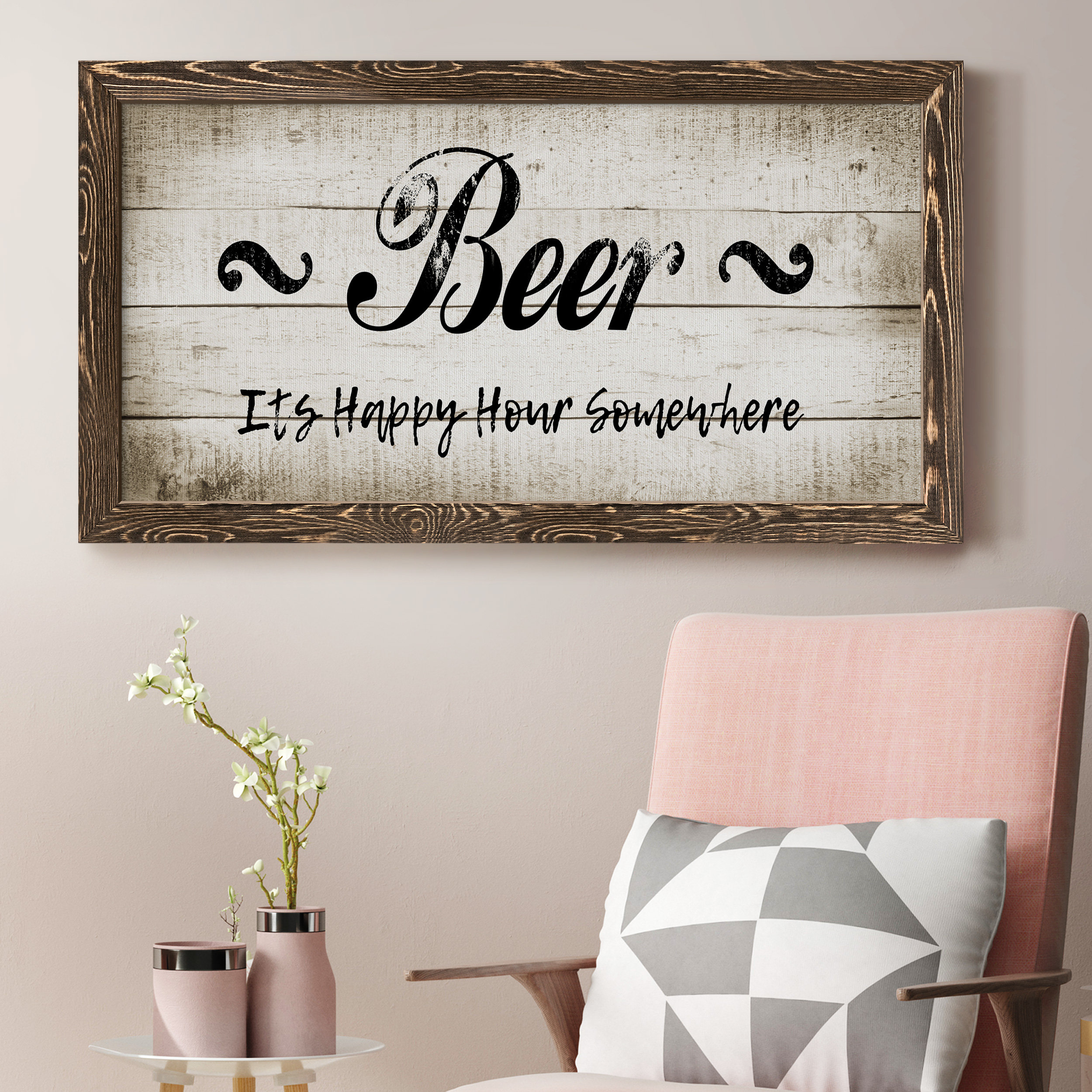 Trinx Beer Happy Hour - Picture Frame Print on Canvas - Wayfair Canada