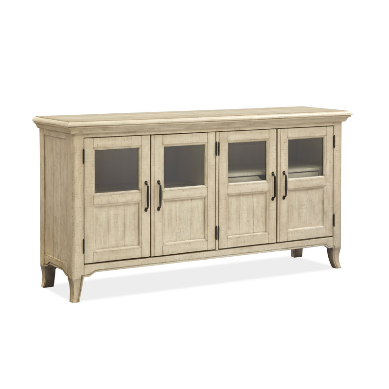 One Allium Way® Eilidh 70" Wide 2 Drawer Spruce Solid Wood Sideboard ...
