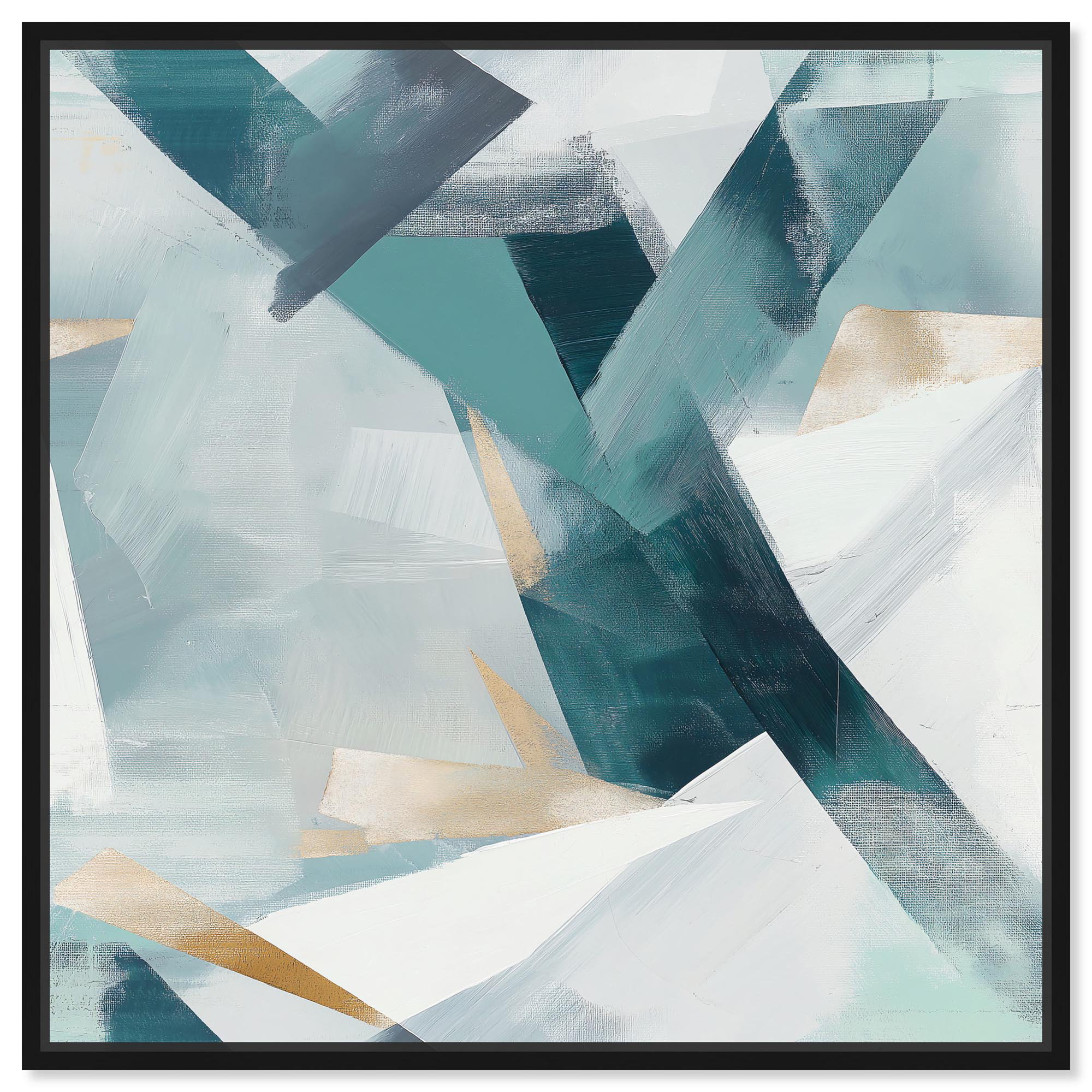 Art Remedy Cerulean Shard Canvas by Art Remedy - Wayfair Canada