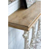 Ophelia & Co. Classic Vintage White Wash Console Table With Brown Wood ...