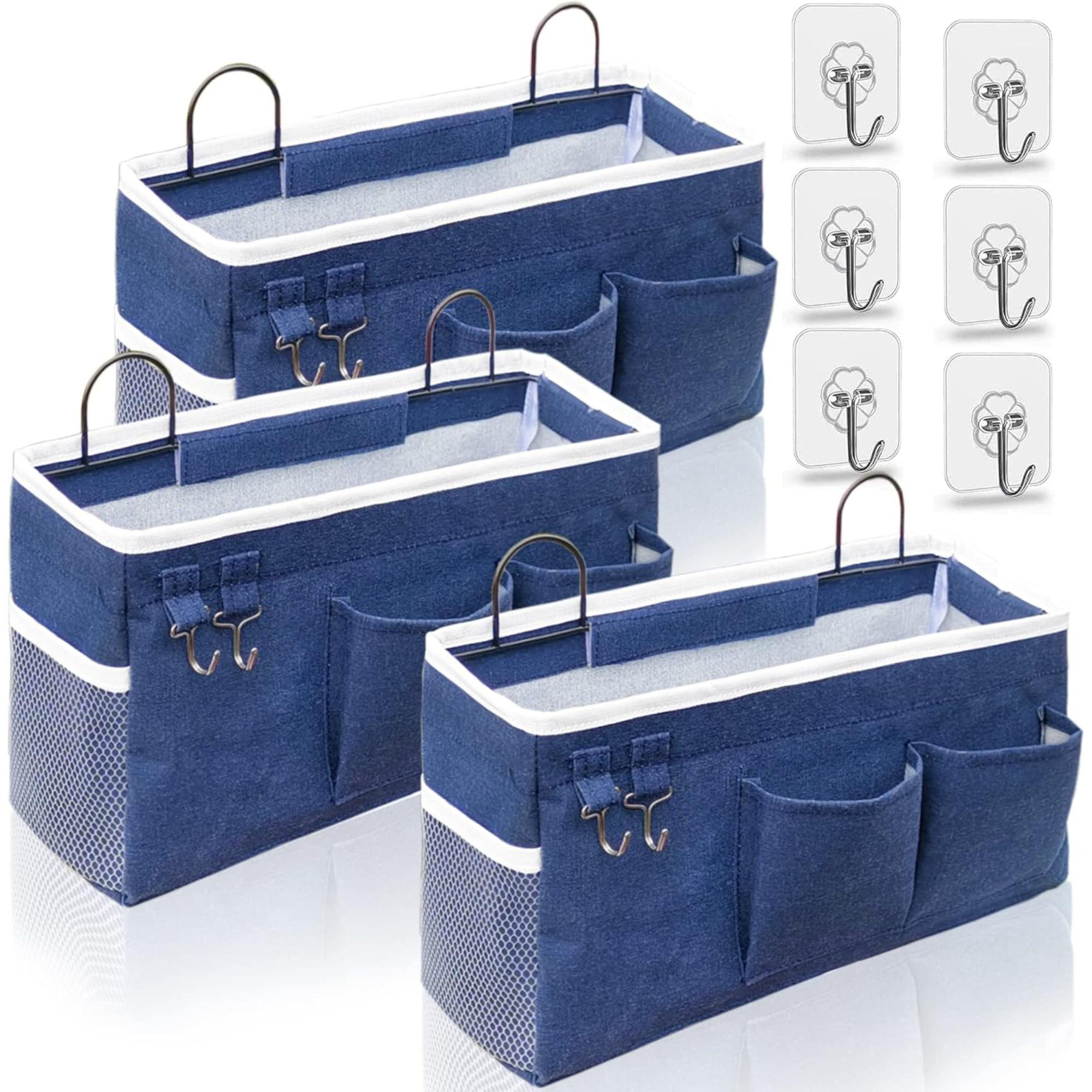 Rebrilliant 3Pcs Large Wall Hanging Organizer Bag, Linen Fabric Door ...