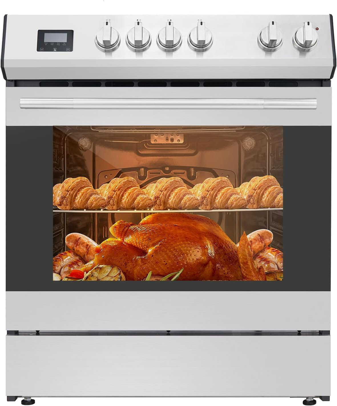 Espiron Optimum 30 Inch Single Wall Oven 5.0 Cu Ft Range With 5 Burner ...