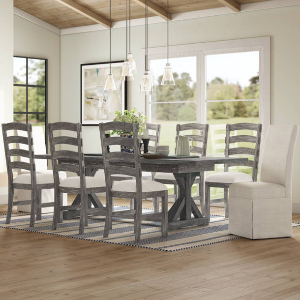 Three Posts™ Dumfries Extendable Solid Wood Dining Table & Reviews ...