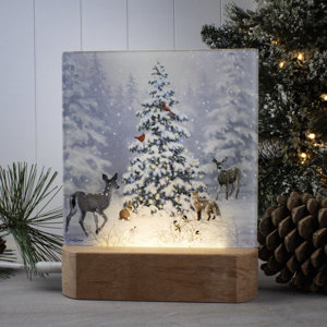 Glow Decor Woodland Christmas Night Light | Wayfair