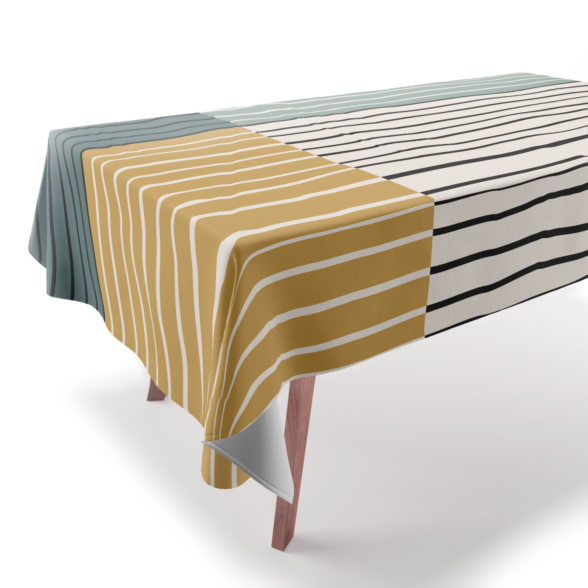 Deny Designs Colour Poems Color Block Line Abstract VIII Tablecloth ...