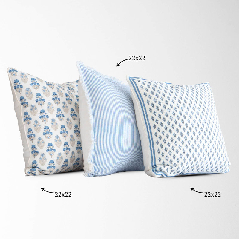 TajikHome Block Print Cotton Pillow Cover | Wayfair