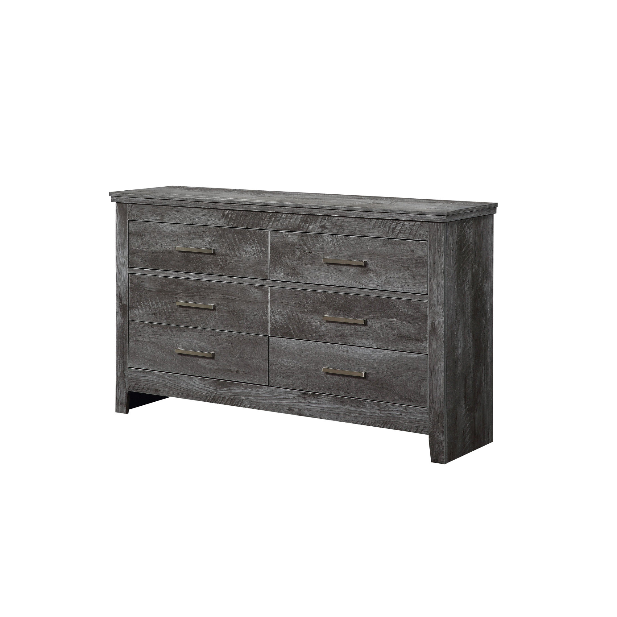 Millwood Pines Charming Rustic Gray Oak Dresser For Bedroom Enhancement ...