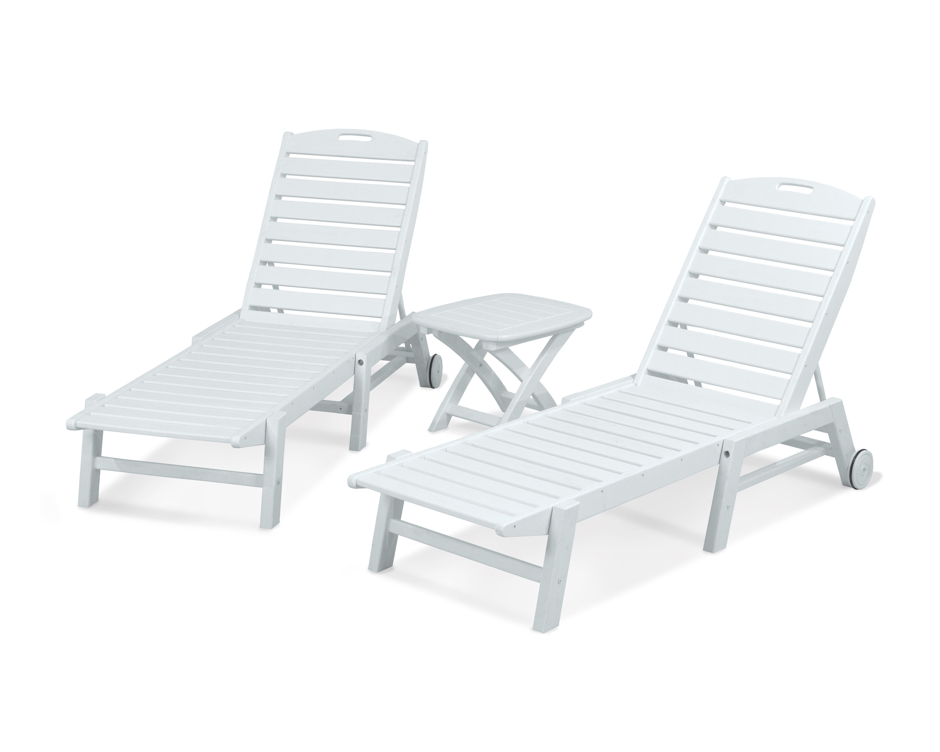 POLYWOOD® Nautical 3-Piece Chaise Set & Reviews | Wayfair