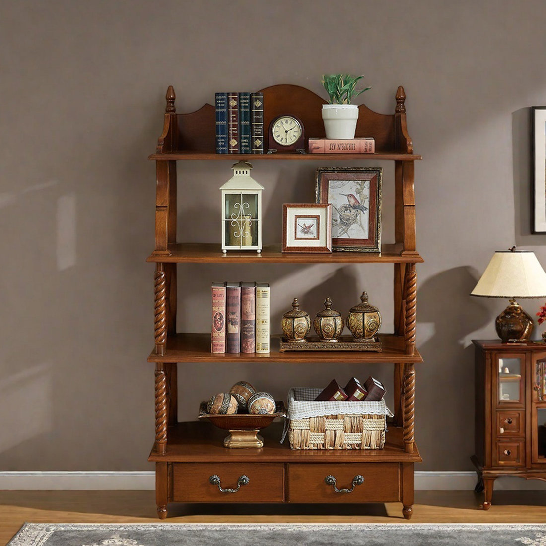 interanest European style display shelf storage bookcase | Wayfair