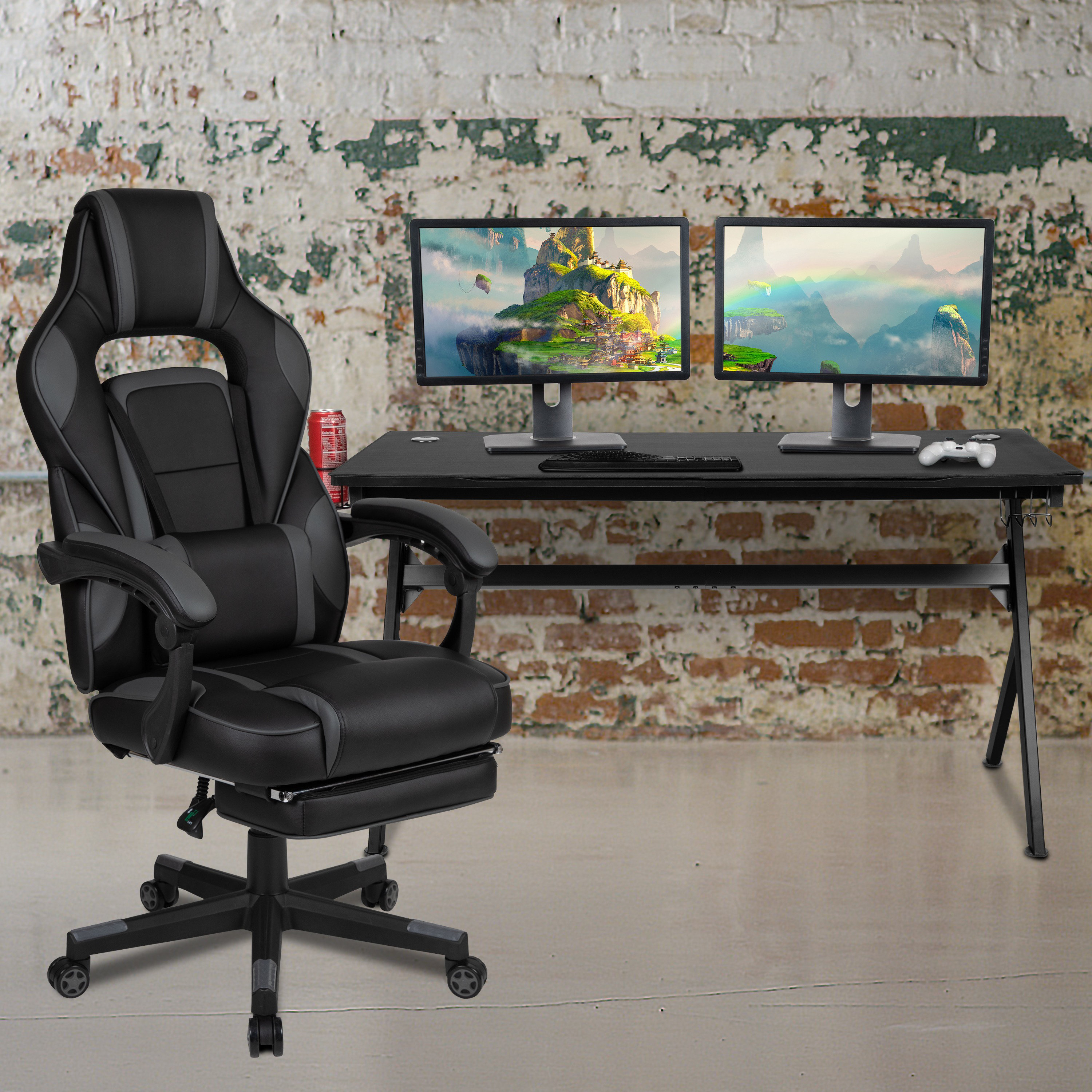 Ebern Designs Bridesdale Configurable Rectangular Office Set with Chair ...
