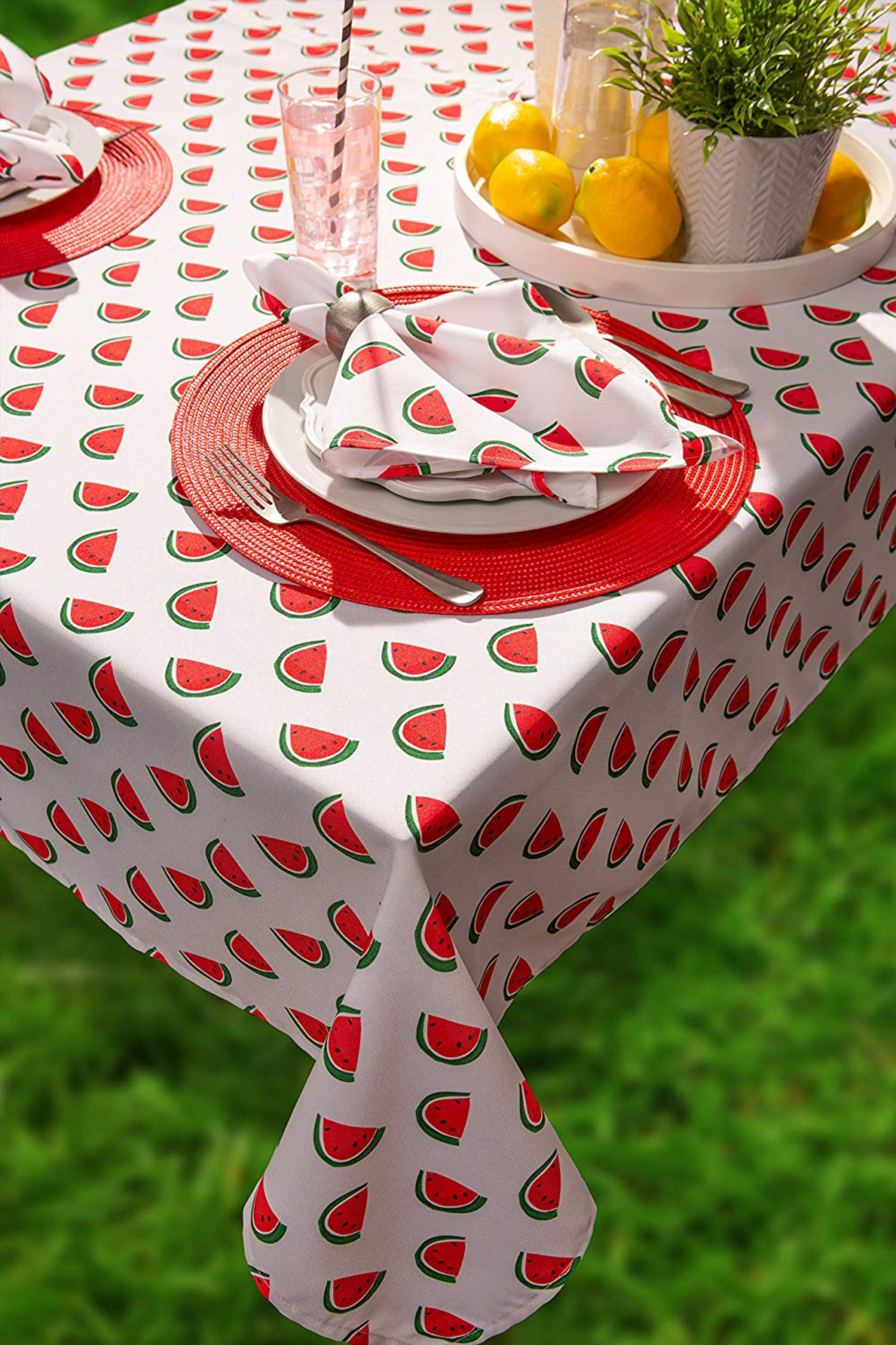Isabelle & Max™ Electa Watermelon Printed Outdoor Tablecloth & Reviews ...