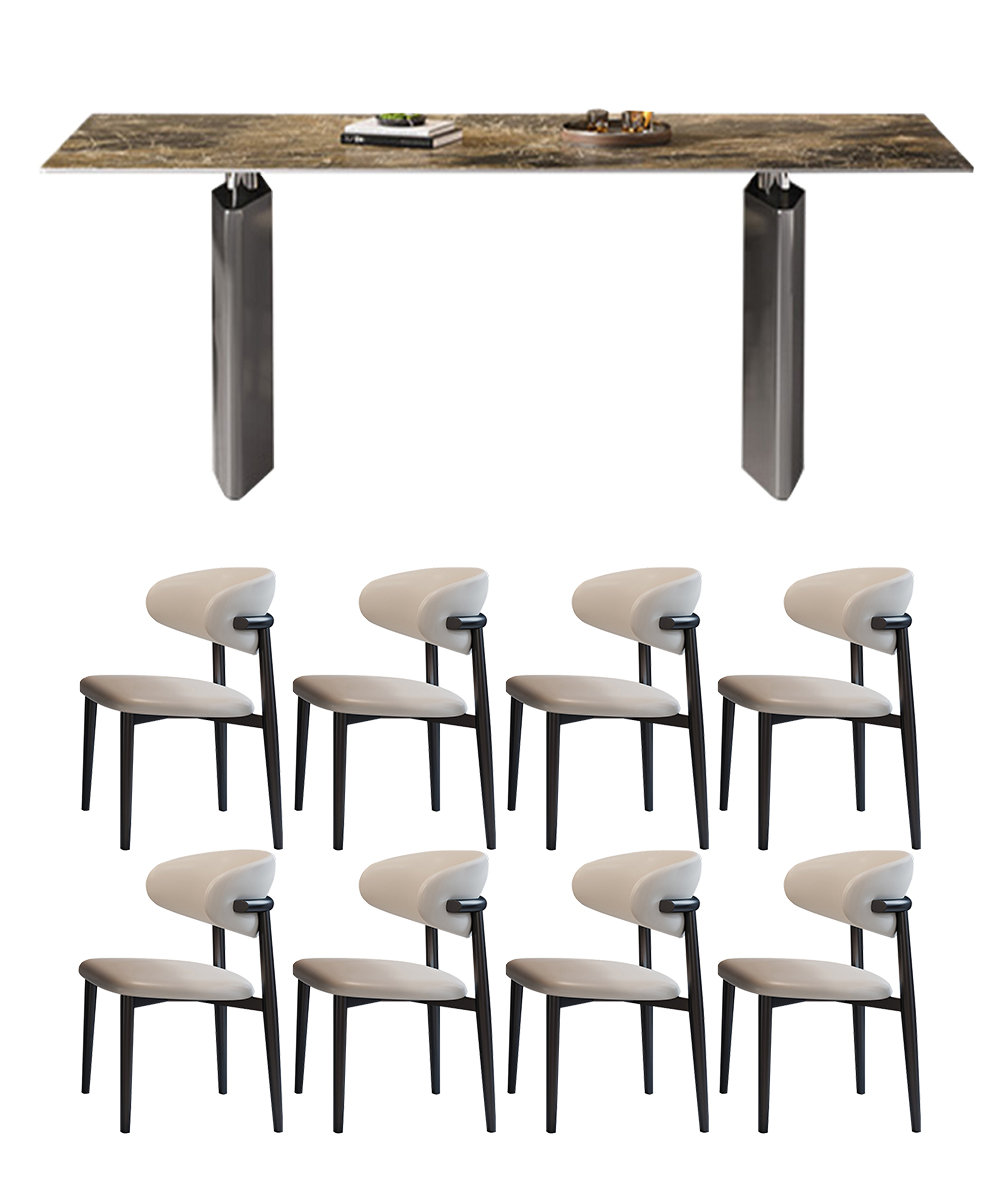 dinlin home Modern simple rectangular high-end table and chair | Wayfair