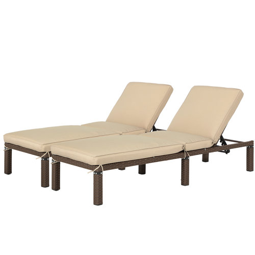 Double Patio Chaise Lounge Chairs | Wayfair