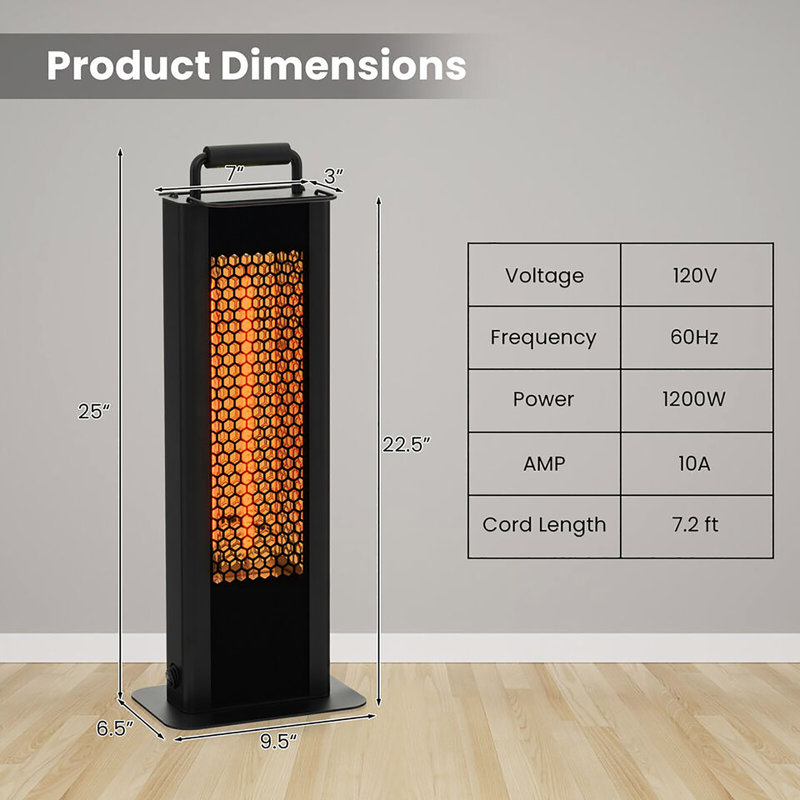 Gymax Electric Standing Patio Heater | Wayfair