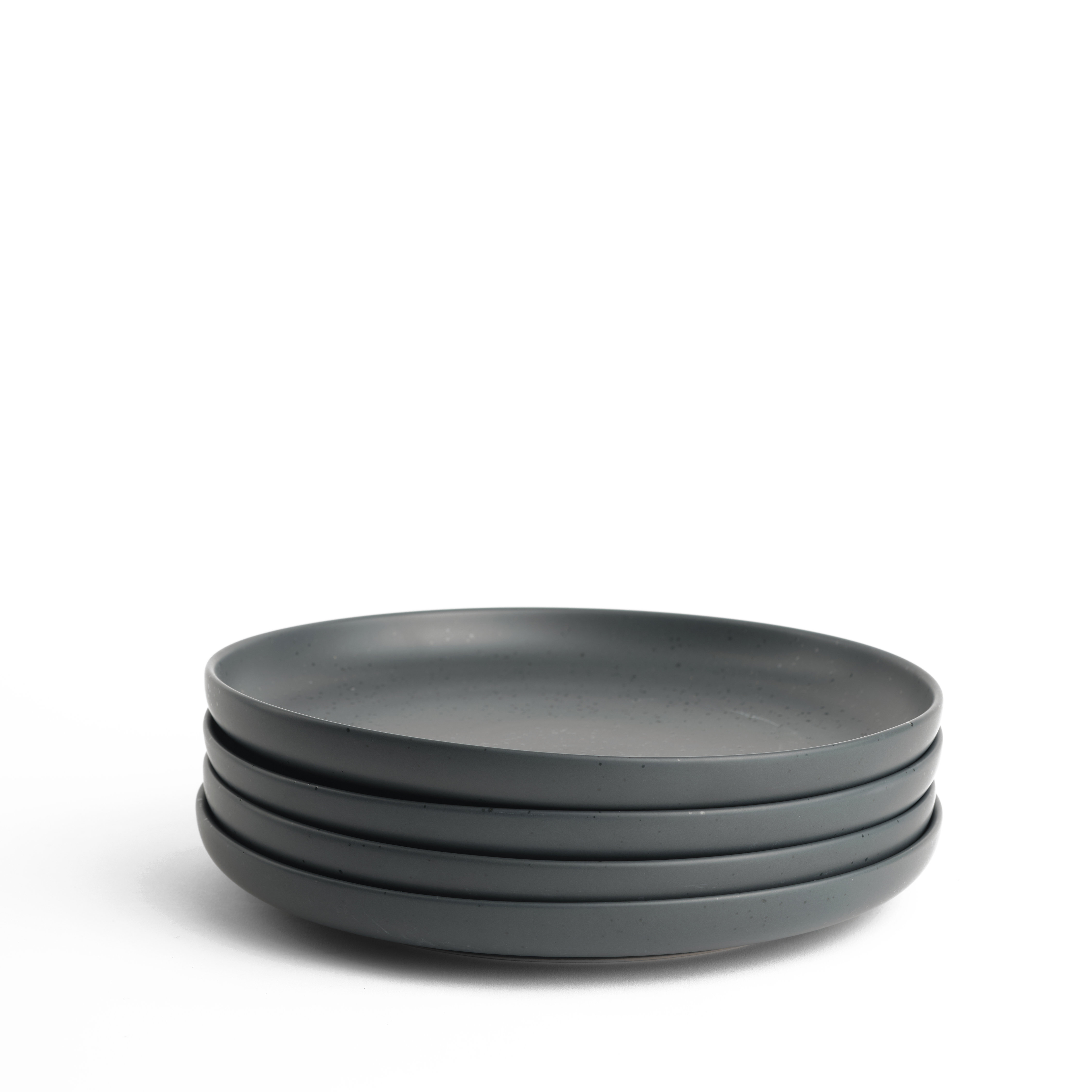 Latitude Run® Ceramic Dinnerware, 4-Pack, Dish Set Black Matte 10-Inch ...