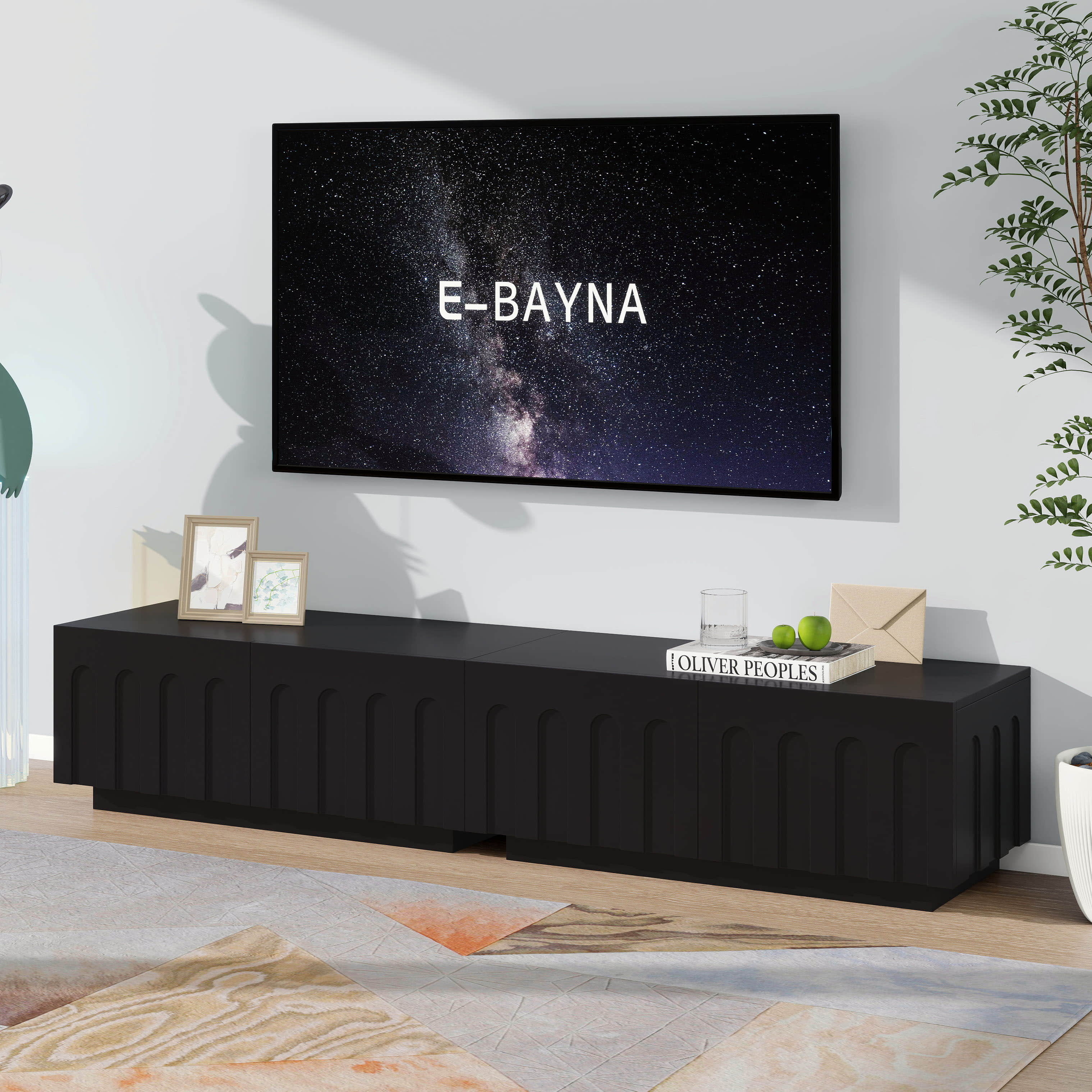 Latitude Run® Modern TV Stand For Tvs Up To 80", Coffee Table With 4 ...