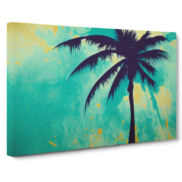Bay Isle Home Palm Tree Splash Vol.1 Abstract - Wrapped Canvas Painting ...