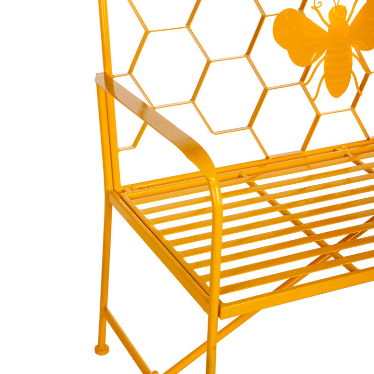 Gracie Oaks Bee And Honeycomb Metal Bench - Wayfair Canada