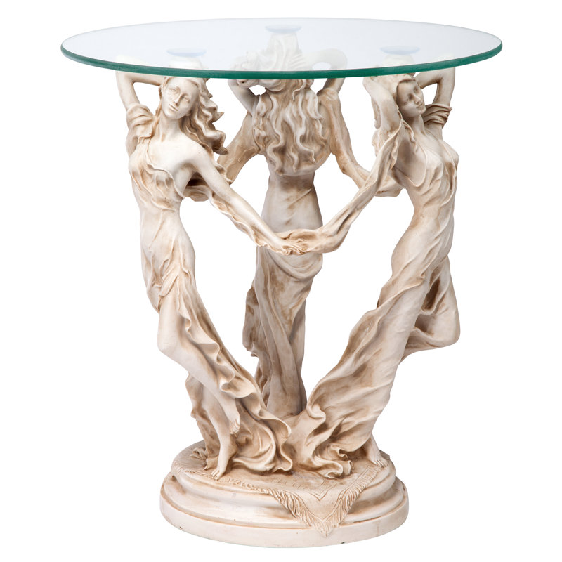 Astoria Grand Beldin Glass Top Figurine End Table & Reviews | Wayfair