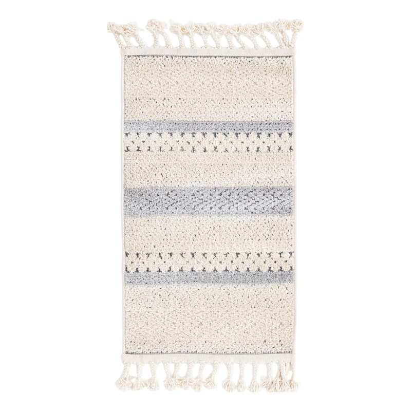 Steelside™ Tayla Striped Machine Made Power Loom Polyproplylene Area ...