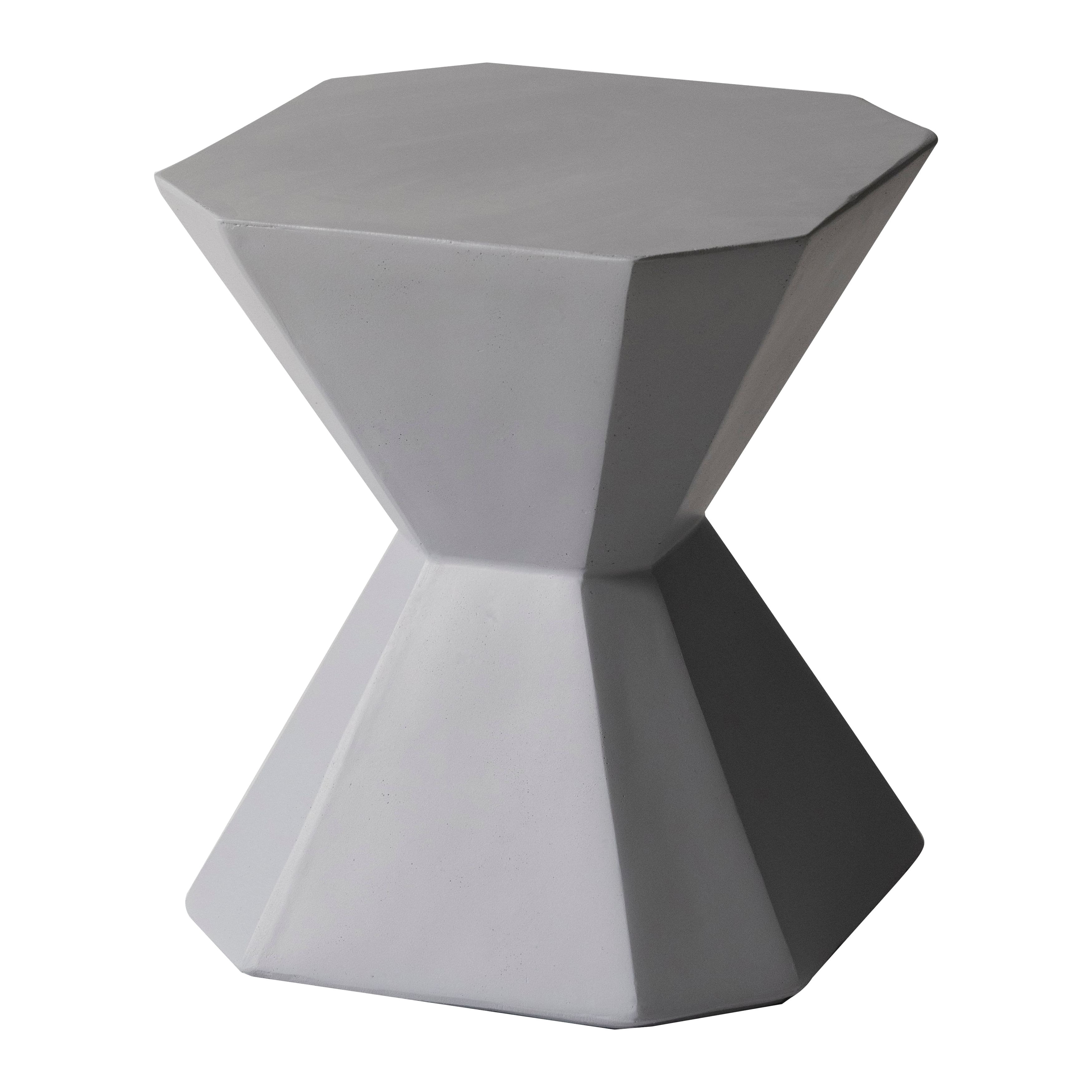 Wrought Studio™ Chlora Modern Fiberstone End Table with Geometric ...