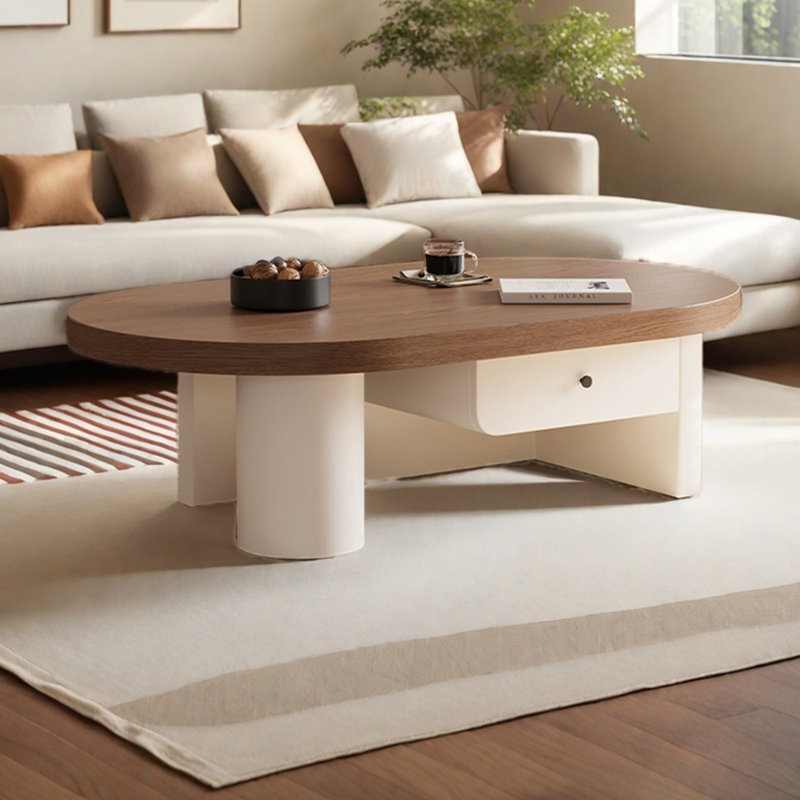 Wu's StylishVault Light luxury cream style retro coffee table | Wayfair