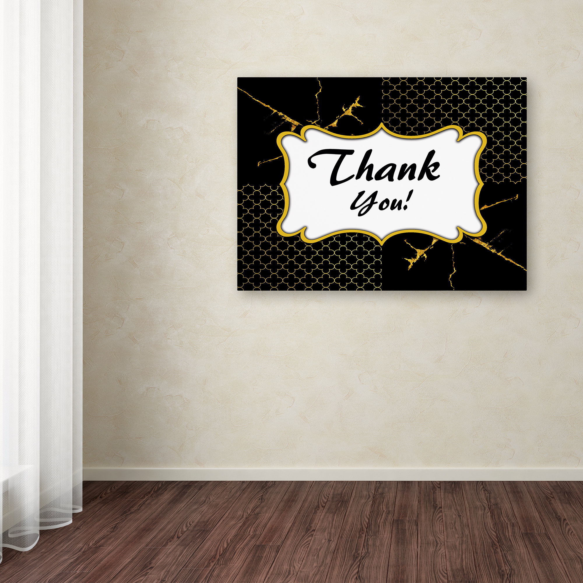 Wrought Studio Black & Gold - Thank you 5 by LightBoxJournal - Textual ...