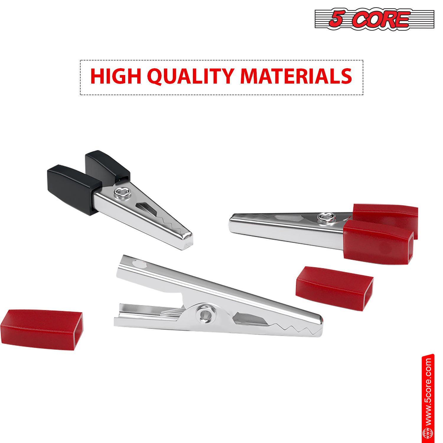 Symple Stuff 5Core Alligator Clips Electrical Metal Battery Jumper ...