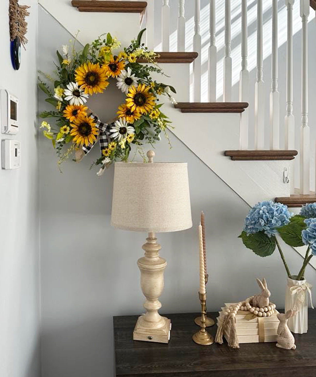 Rosalind Wheeler 27.5 Inch Vintage Country Table Lamp 2 Piece Bedside ...