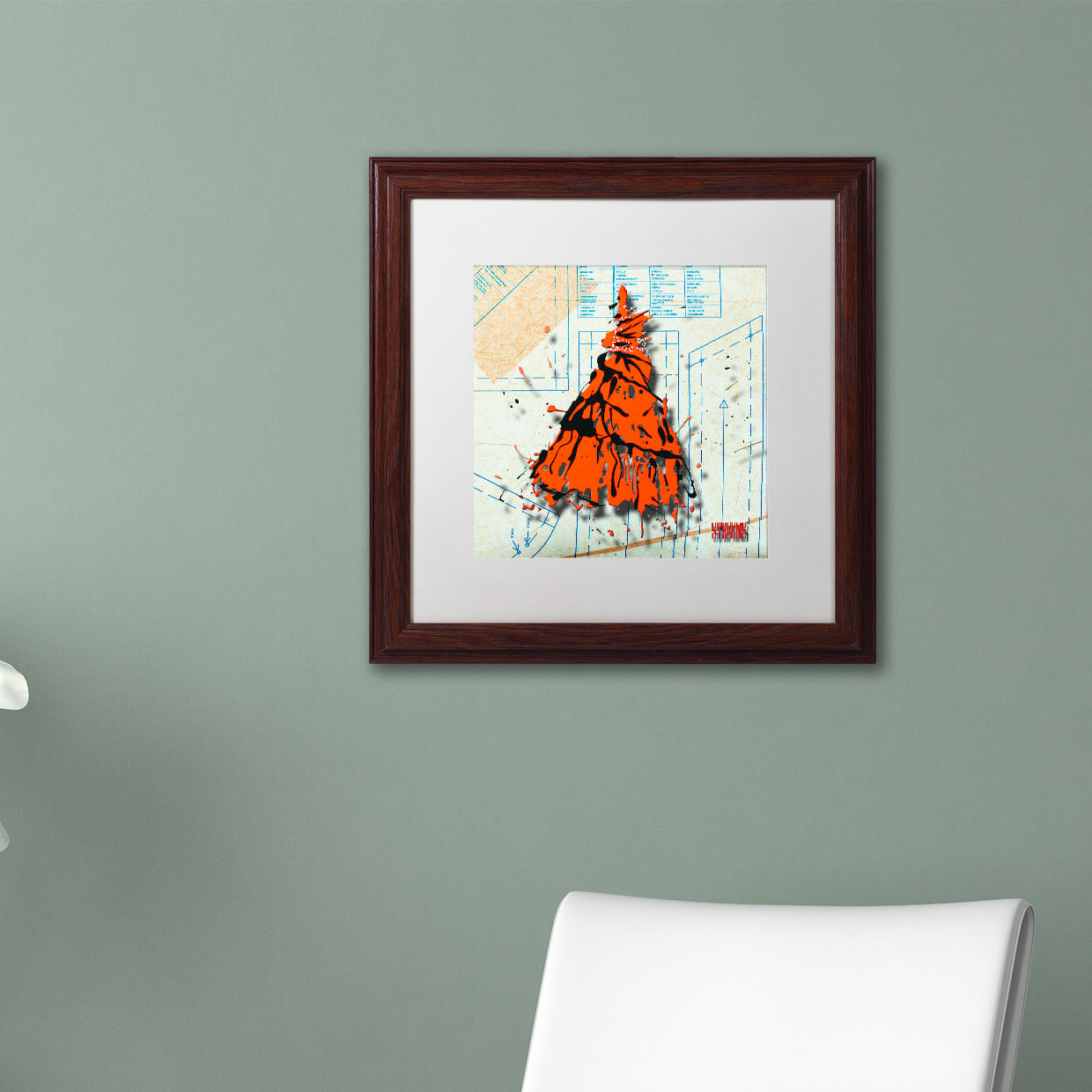 Trademark Fine Art 'Shoulder Dress Orange and Black' by Roderick ...