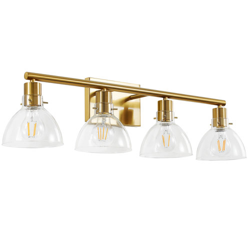Gold Bathroom Vanity Lighting You'll Love | Wayfair