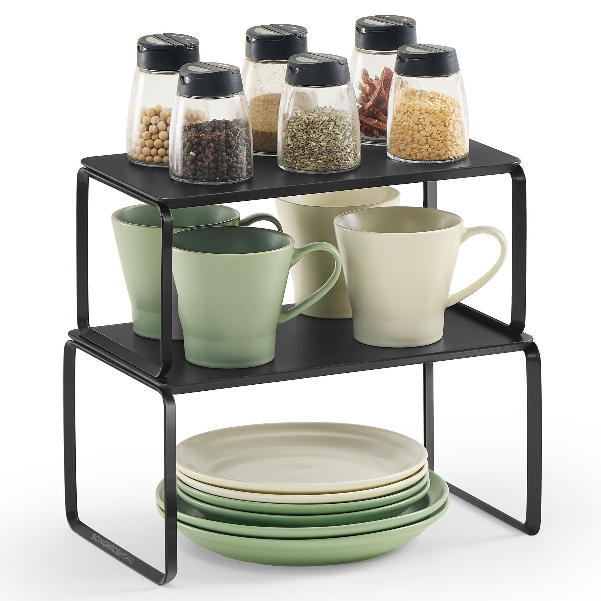 Latitude Run® Bamboo Cabinet Organizer Shelf, Nice-Looking Set Of 2 ...