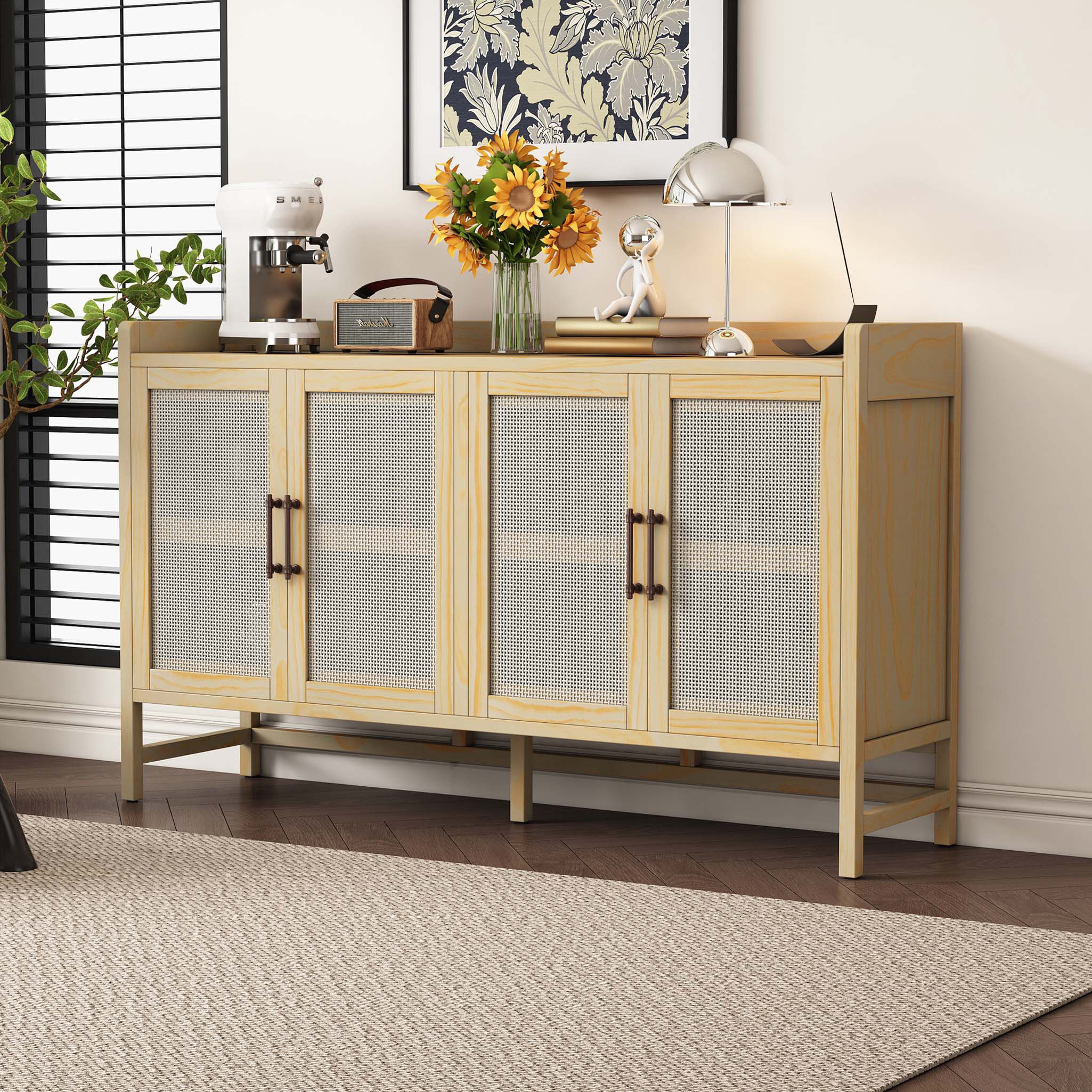 Bay Isle Home™ Sideboard Rustic Buffet Cabinet, sideboard cabinet with ...