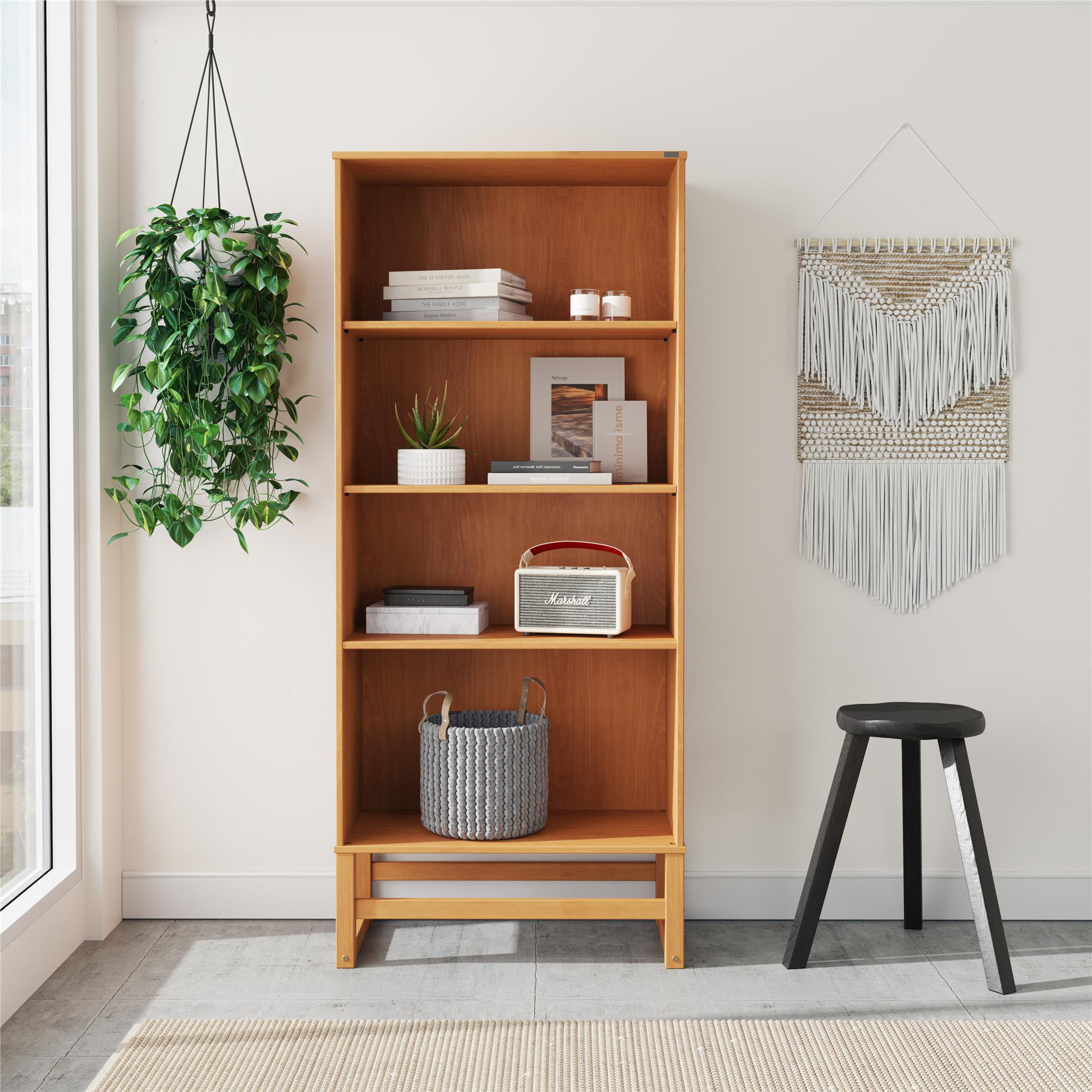 Beachcrest Home Isik 4 Shelf Bookcase, Natural - Wayfair Canada