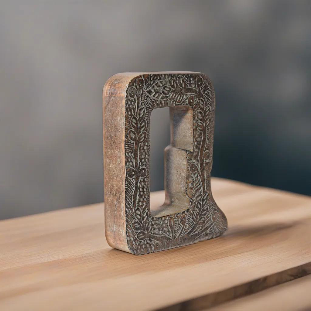 Bungalow Rose Alamar Handmade Eco-Friendly "Q" Alphabet Letter Block ...