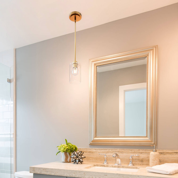 Mercer41 Borg 1 - Light Brushed Gold Single Pendant | Wayfair